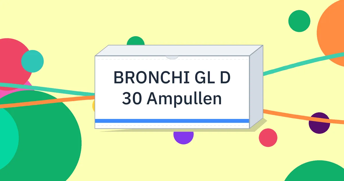 Symbolbild: Packung mit der Aufschrift BRONCHI GL D 30 Ampullen (PZN 03359718) – Verfügbarkeit und Bezug in Apotheken in Frankfurt am Main