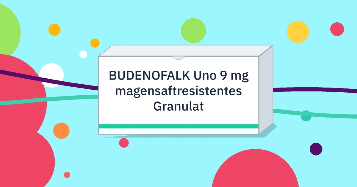 Symbolbild: Packung mit der Aufschrift BUDENOFALK Uno 9 mg magensaftresistentes Granulat (PZN 10022735) – Verfügbarkeit und Bezug in Apotheken in Frankfurt am Main