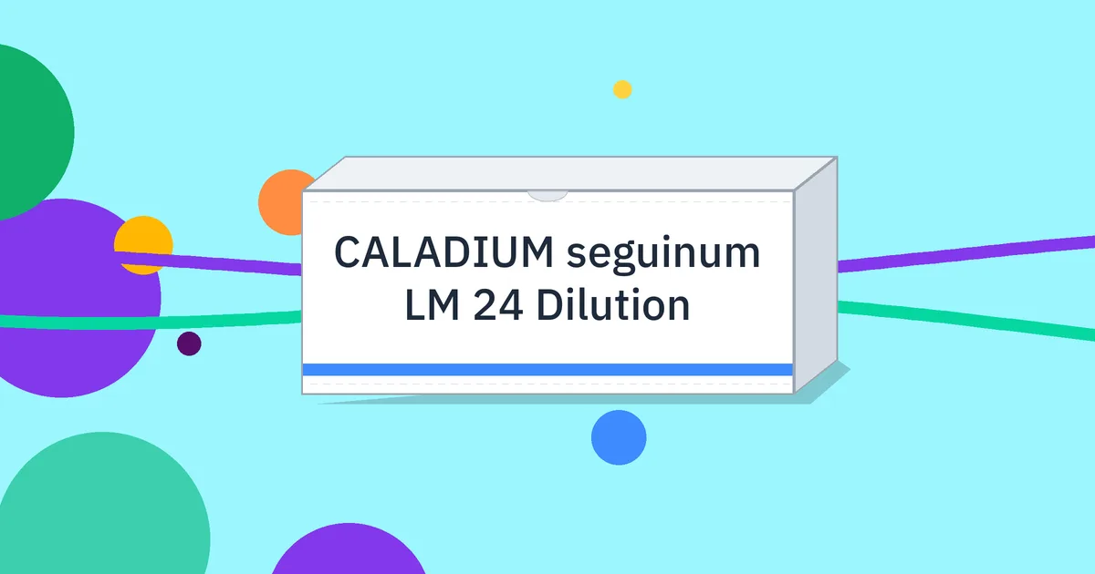 Symbolbild: Packung mit der Aufschrift CALADIUM seguinum LM 24 Dilution (PZN 13404153) – Verfügbarkeit und Bezug in Apotheken in Frankfurt am Main