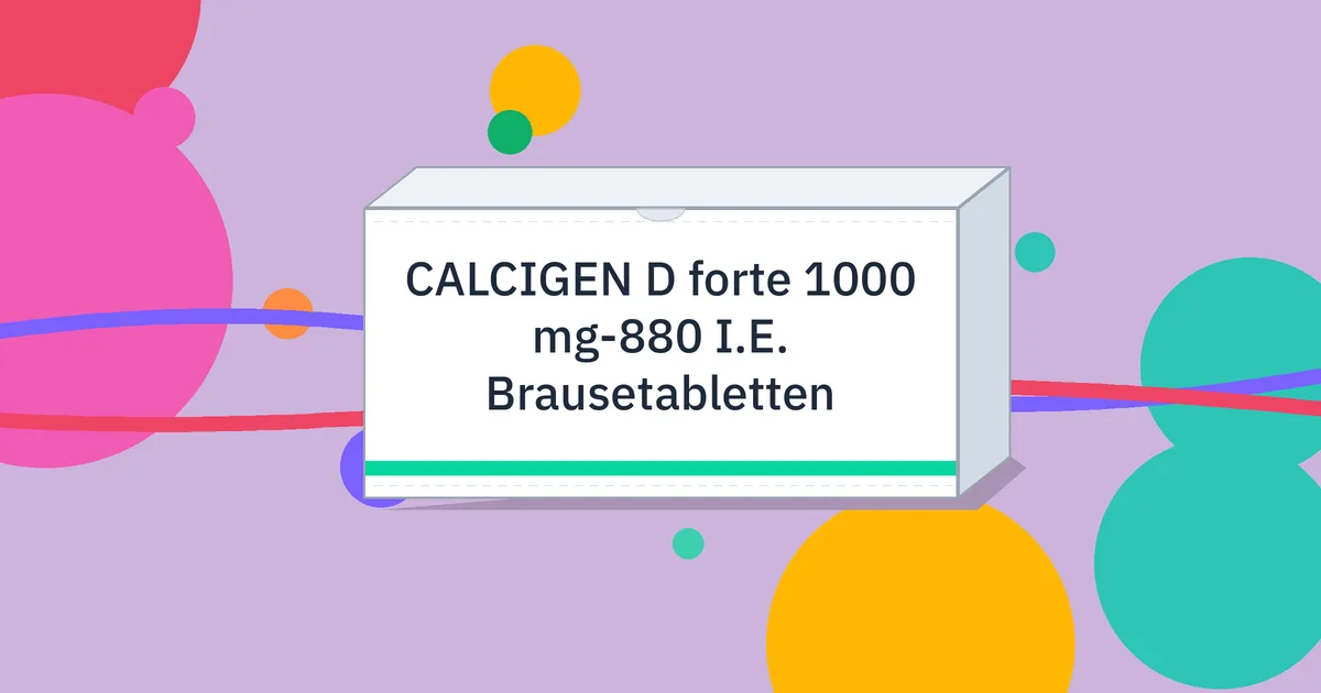 Symbolbild: Packung mit der Aufschrift CALCIGEN D forte 1000 mg-880 I.E. Brausetabletten (PZN 01401793) – Verfügbarkeit und Bezug in Apotheken in Frankfurt am Main