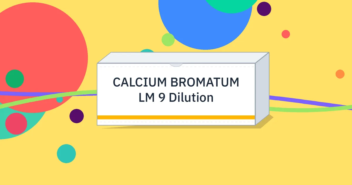 Symbolbild: Packung mit der Aufschrift CALCIUM BROMATUM LM 9 Dilution (PZN 13407849) – Verfügbarkeit und Bezug in Apotheken in Frankfurt am Main