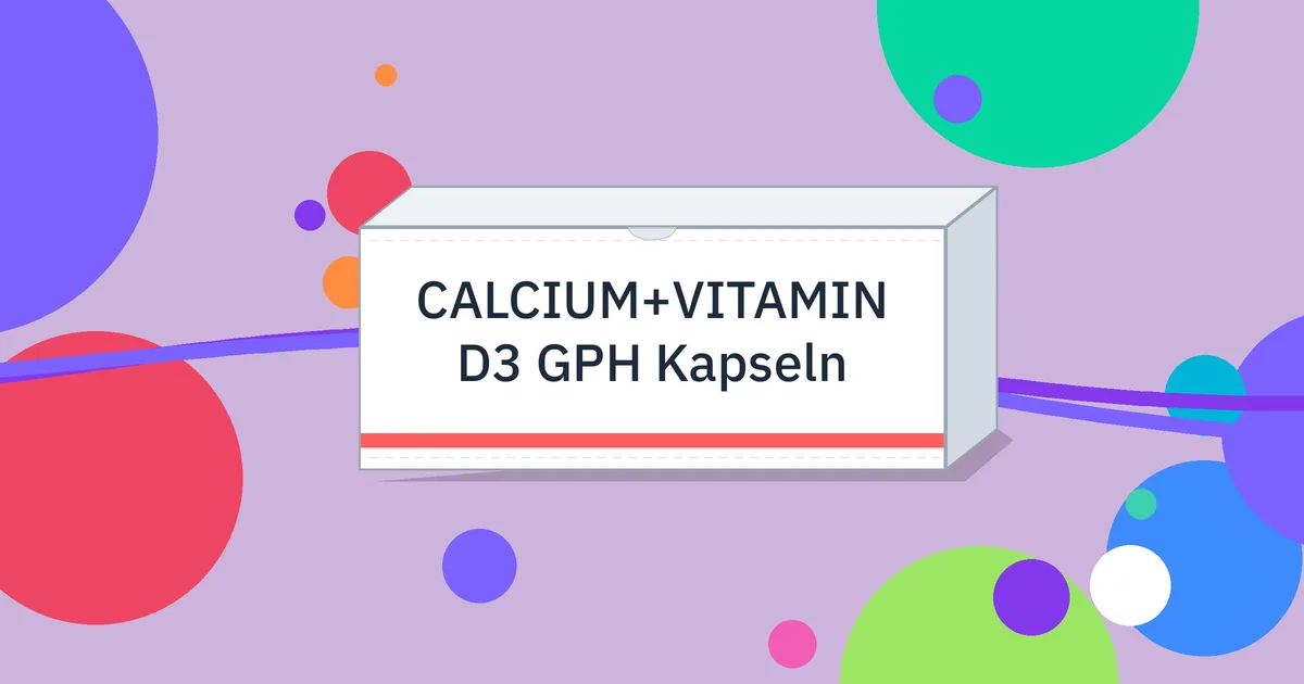 Symbolbild: Packung mit der Aufschrift CALCIUM+VITAMIN D3 GPH Kapseln (PZN 04502431) – Verfügbarkeit und Bezug in Apotheken in Frankfurt am Main