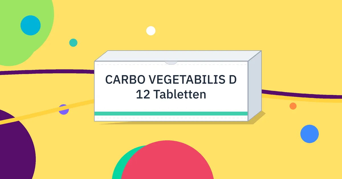 Symbolbild: Packung mit der Aufschrift CARBO VEGETABILIS D 12 Tabletten (PZN 02117769) – Verfügbarkeit und Bezug in Apotheken in Frankfurt am Main