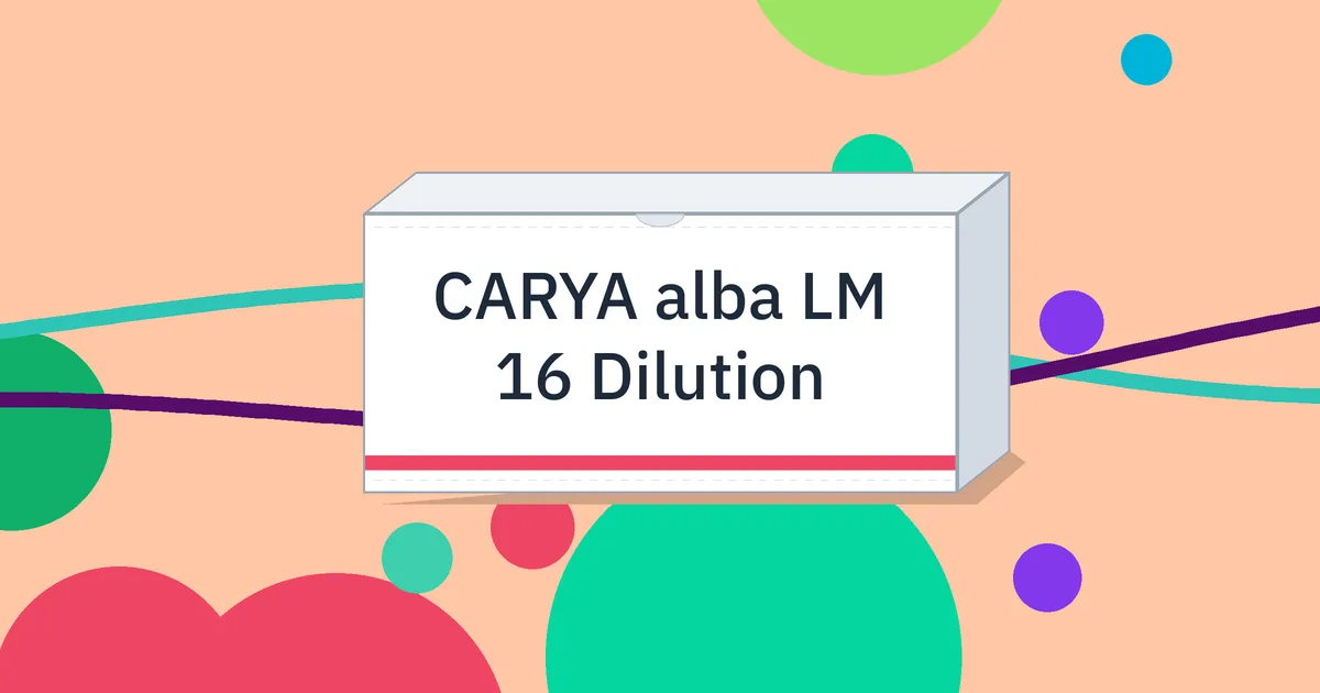 Symbolbild: Packung mit der Aufschrift CARYA alba LM 16 Dilution (PZN 13431546) – Verfügbarkeit und Bezug in Apotheken in Frankfurt am Main