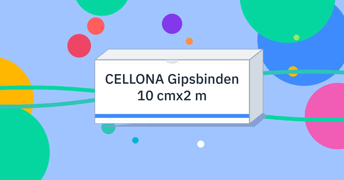 Symbolbild: Packung mit der Aufschrift CELLONA Gipsbinden 10 cmx2 m (PZN 00413251) – Verfügbarkeit und Bezug in Apotheken in Frankfurt am Main