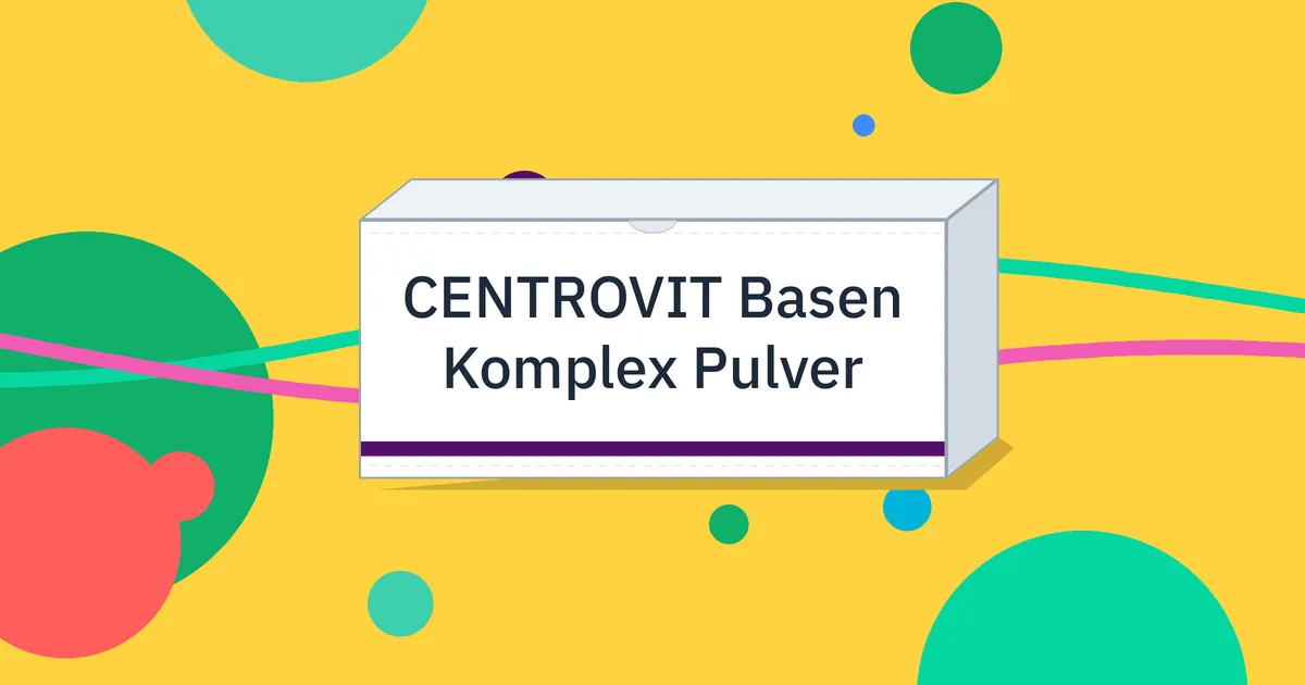 Symbolbild: Packung mit der Aufschrift CENTROVIT Basen Komplex Pulver (PZN 18825356) – Verfügbarkeit und Bezug in Apotheken in Frankfurt am Main