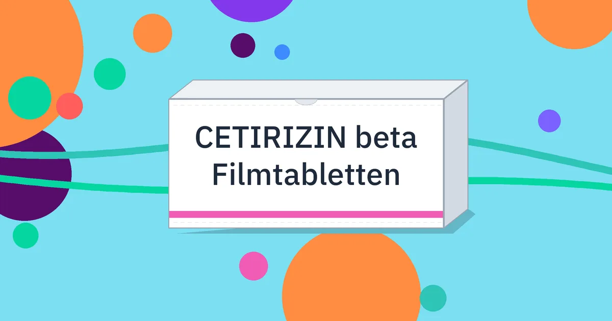 Symbolbild: Packung mit der Aufschrift CETIRIZIN beta Filmtabletten (PZN 02156870) – Verfügbarkeit und Bezug in Apotheken in Frankfurt am Main
