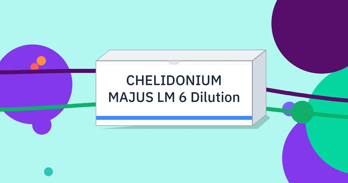Symbolbild: Packung mit der Aufschrift CHELIDONIUM MAJUS LM 6 Dilution (PZN 02601459) – Verfügbarkeit und Bezug in Apotheken in Frankfurt am Main