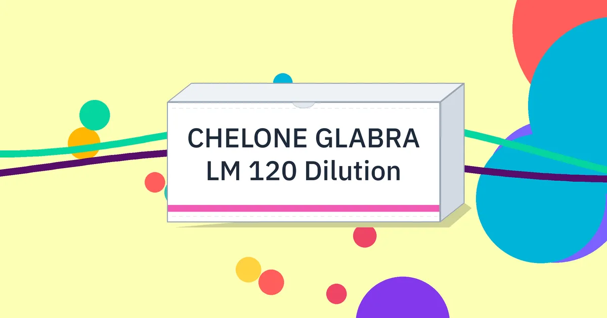 Symbolbild: Packung mit der Aufschrift CHELONE GLABRA LM 120 Dilution (PZN 13440203) – Verfügbarkeit und Bezug in Apotheken in Frankfurt am Main