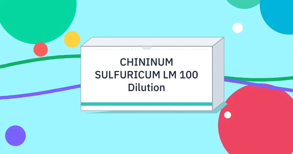 Symbolbild: Packung mit der Aufschrift CHININUM SULFURICUM LM 100 Dilution (PZN 12816250) – Verfügbarkeit und Bezug in Apotheken in Frankfurt am Main
