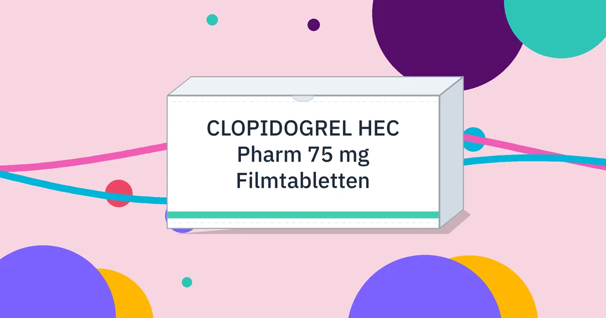 Symbolbild: Packung mit der Aufschrift CLOPIDOGREL HEC Pharm 75 mg Filmtabletten (PZN 16370006) – Verfügbarkeit und Bezug in Apotheken in Frankfurt am Main