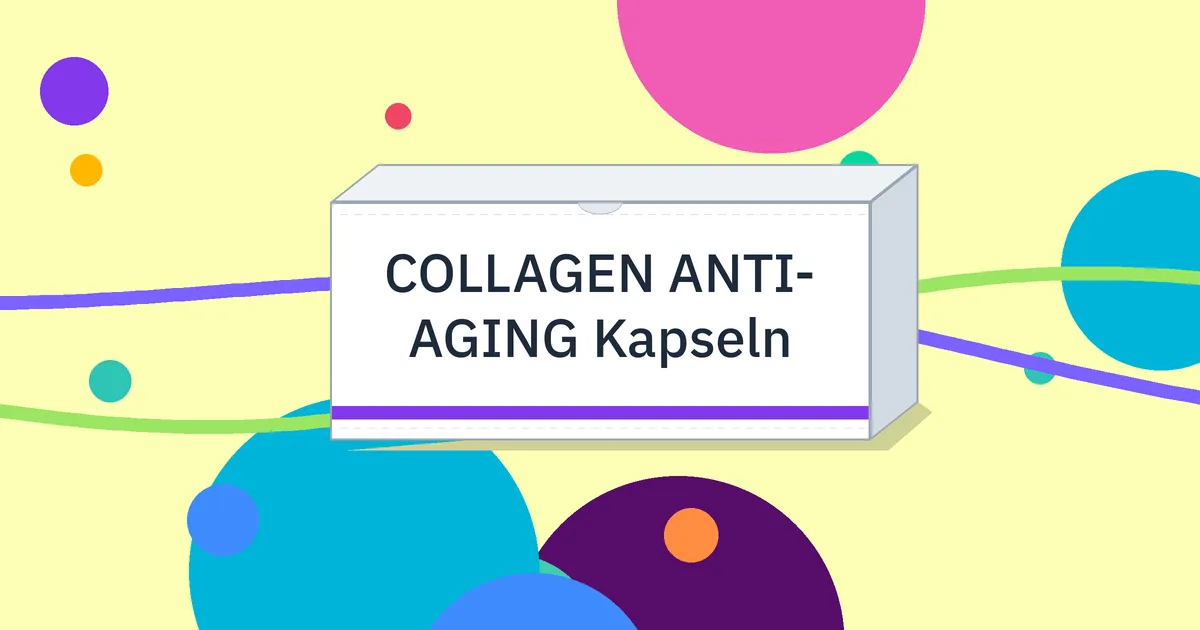 Symbolbild: Packung mit der Aufschrift COLLAGEN ANTI-AGING Kapseln (PZN 09746178) – Verfügbarkeit und Bezug in Apotheken in Frankfurt am Main