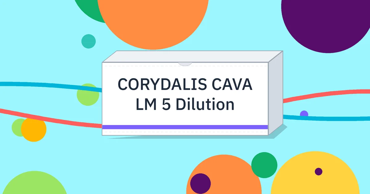 Symbolbild: Packung mit der Aufschrift CORYDALIS CAVA LM 5 Dilution (PZN 13453430) – Verfügbarkeit und Bezug in Apotheken in Frankfurt am Main