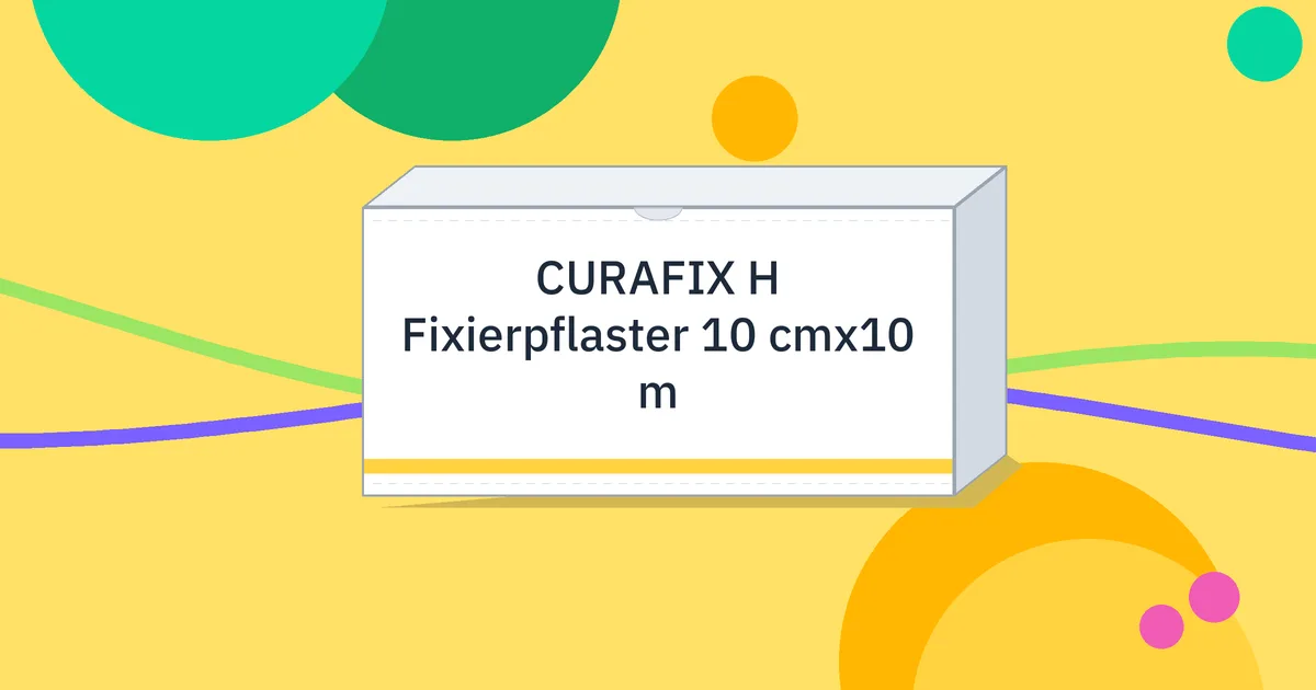 Symbolbild: Packung mit der Aufschrift CURAFIX H Fixierpflaster 10 cmx10 m (PZN 17831515) – Verfügbarkeit und Bezug in Apotheken in Frankfurt am Main