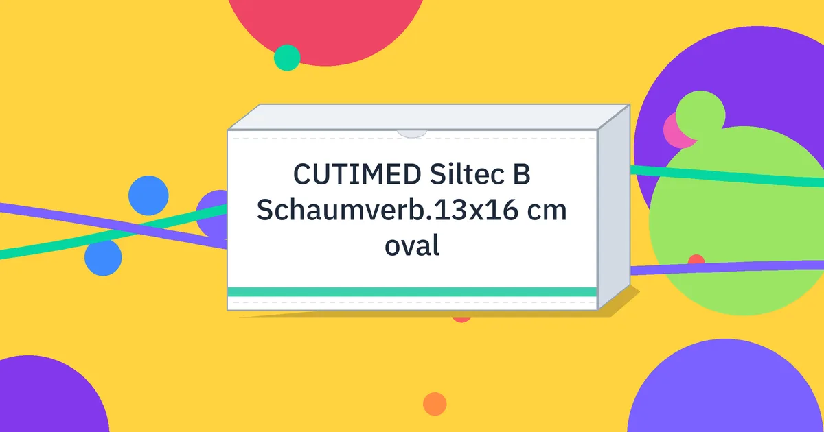 Symbolbild: Packung mit der Aufschrift CUTIMED Siltec B Schaumverb.13x16 cm oval (PZN 17563339) – Verfügbarkeit und Bezug in Apotheken in Frankfurt am Main