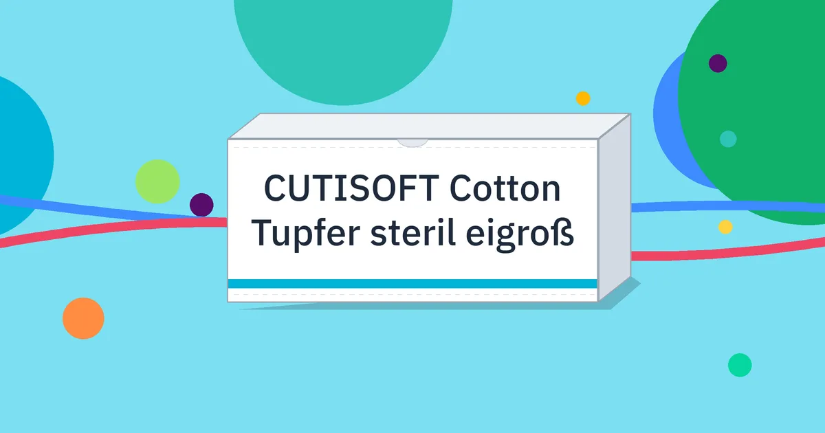 Symbolbild: Packung mit der Aufschrift CUTISOFT Cotton Tupfer steril eigroß (PZN 07241089) – Verfügbarkeit und Bezug in Apotheken in Frankfurt am Main