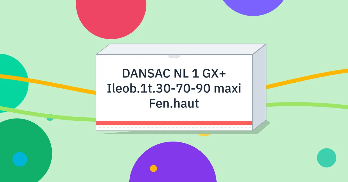 Symbolbild: Packung mit der Aufschrift DANSAC NL 1 GX+ Ileob.1t.30-70-90 maxi Fen.haut (PZN 10919974) – Verfügbarkeit und Bezug in Apotheken in Frankfurt am Main