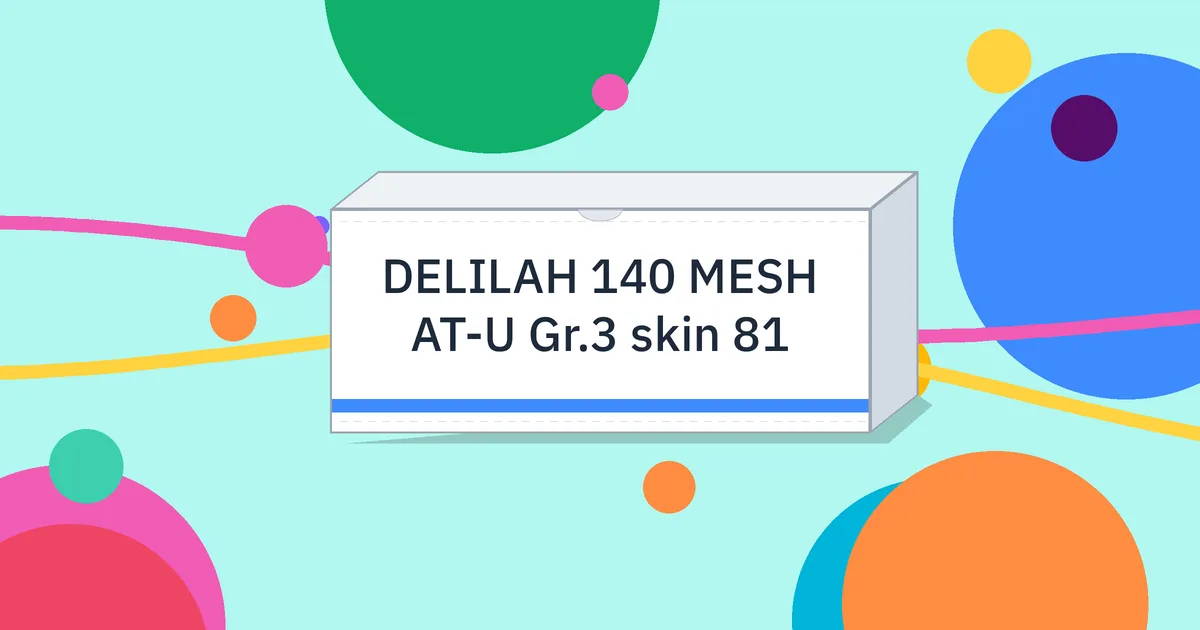 Symbolbild: Packung mit der Aufschrift DELILAH 140 MESH AT-U Gr.3 skin 81 (PZN 13850740) – Verfügbarkeit und Bezug in Apotheken in Frankfurt am Main