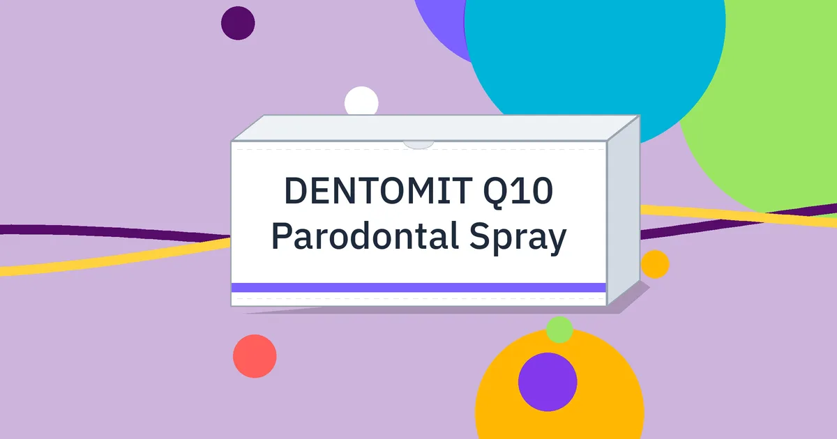 Symbolbild: Packung mit der Aufschrift DENTOMIT Q10 Parodontal Spray (PZN 02370652) – Verfügbarkeit und Bezug in Apotheken in Frankfurt am Main