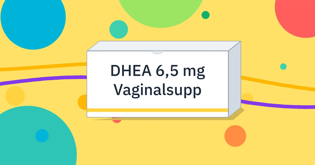 Symbolbild: Packung mit der Aufschrift DHEA 6,5 mg Vaginalsupp (PZN 19412886) – Verfügbarkeit und Bezug in Apotheken in Frankfurt am Main