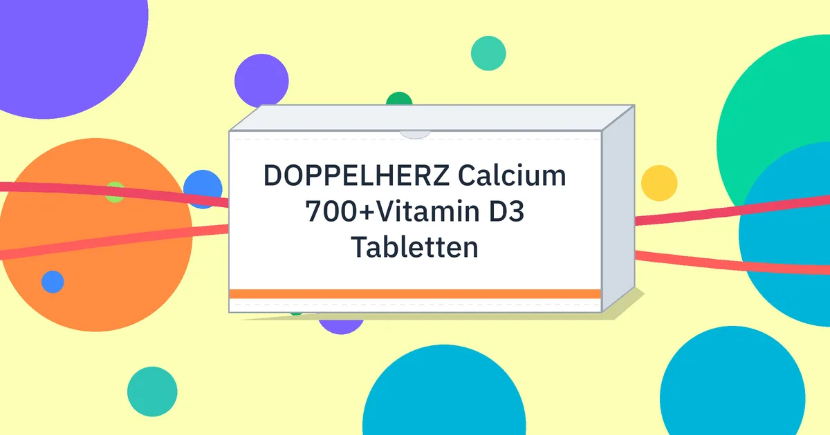 Symbolbild: Packung mit der Aufschrift DOPPELHERZ Calcium 700+Vitamin D3 Tabletten (PZN 11346368) – Verfügbarkeit und Bezug in Apotheken in Frankfurt am Main