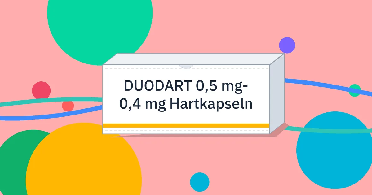 Symbolbild: Packung mit der Aufschrift DUODART 0,5 mg-0,4 mg Hartkapseln (PZN 09921291) – Verfügbarkeit und Bezug in Apotheken in Frankfurt am Main