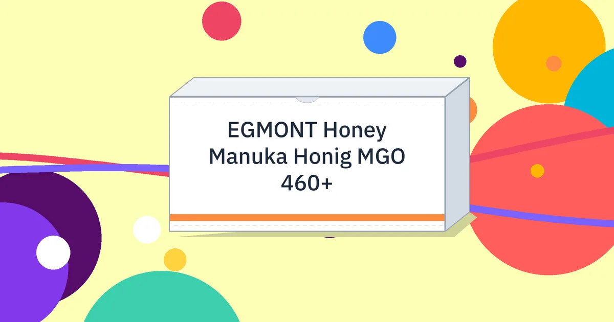 Symbolbild: Packung mit der Aufschrift EGMONT Honey Manuka Honig MGO 460+ (PZN 19233126) – Verfügbarkeit und Bezug in Apotheken in Frankfurt am Main