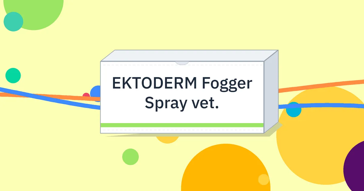 Symbolbild: Packung mit der Aufschrift EKTODERM Fogger Spray vet. (PZN 19145847) – Verfügbarkeit und Bezug in Apotheken in Frankfurt am Main