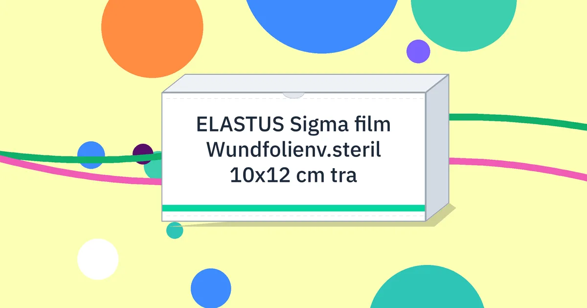 Symbolbild: Packung mit der Aufschrift ELASTUS Sigma film Wundfolienv.steril 10x12 cm tra (PZN 16678566) – Verfügbarkeit und Bezug in Apotheken in Frankfurt am Main