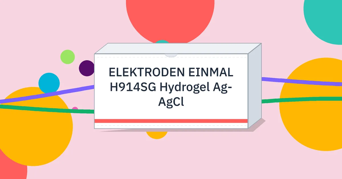 Symbolbild: Packung mit der Aufschrift ELEKTRODEN EINMAL H914SG Hydrogel Ag-AgCl (PZN 20692721) – Verfügbarkeit und Bezug in Apotheken in Frankfurt am Main