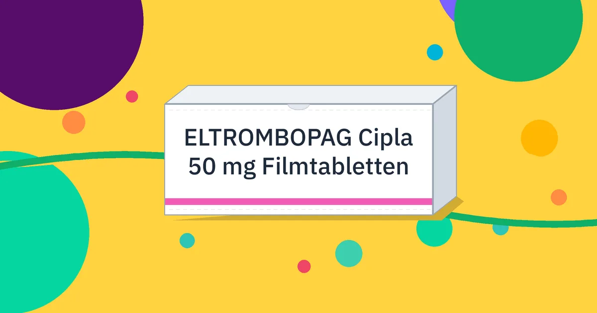 Symbolbild: Packung mit der Aufschrift ELTROMBOPAG Cipla 50 mg Filmtabletten (PZN 20002320) – Verfügbarkeit und Bezug in Apotheken in Frankfurt am Main