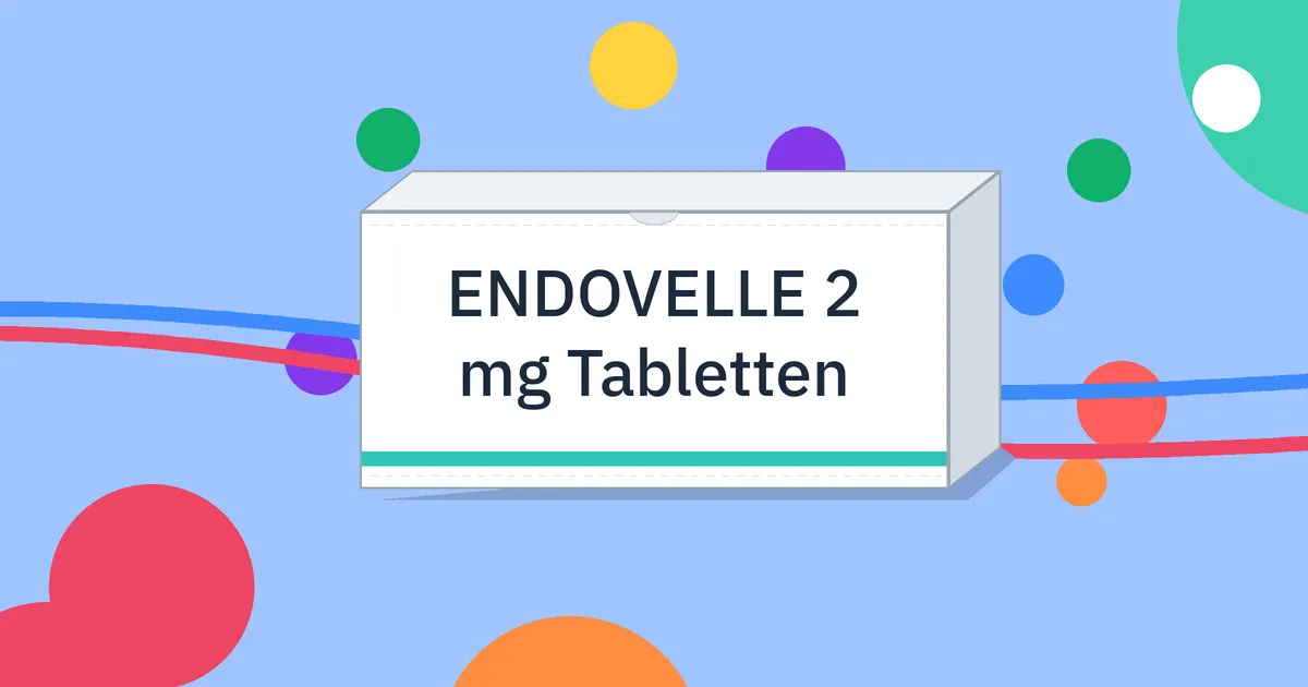 Symbolbild: Packung mit der Aufschrift ENDOVELLE 2 mg Tabletten (PZN 20141180) – Verfügbarkeit und Bezug in Apotheken in Frankfurt am Main