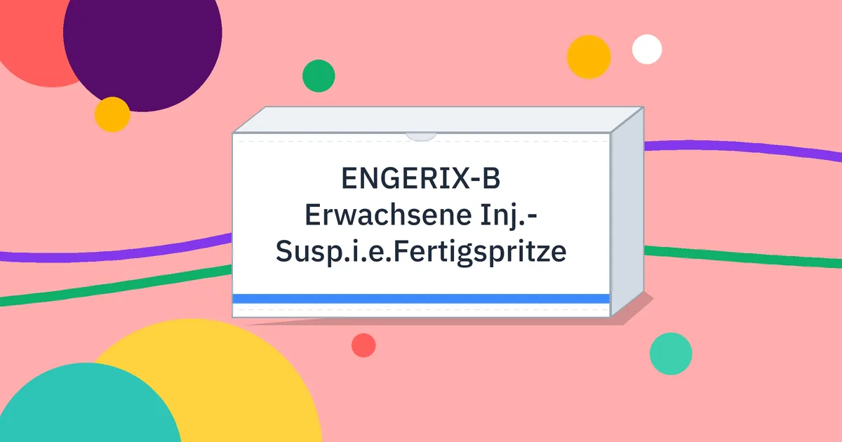 Symbolbild: Packung mit der Aufschrift ENGERIX-B Erwachsene Inj.-Susp.i.e.Fertigspritze (PZN 19102039) – Verfügbarkeit und Bezug in Apotheken in Frankfurt am Main