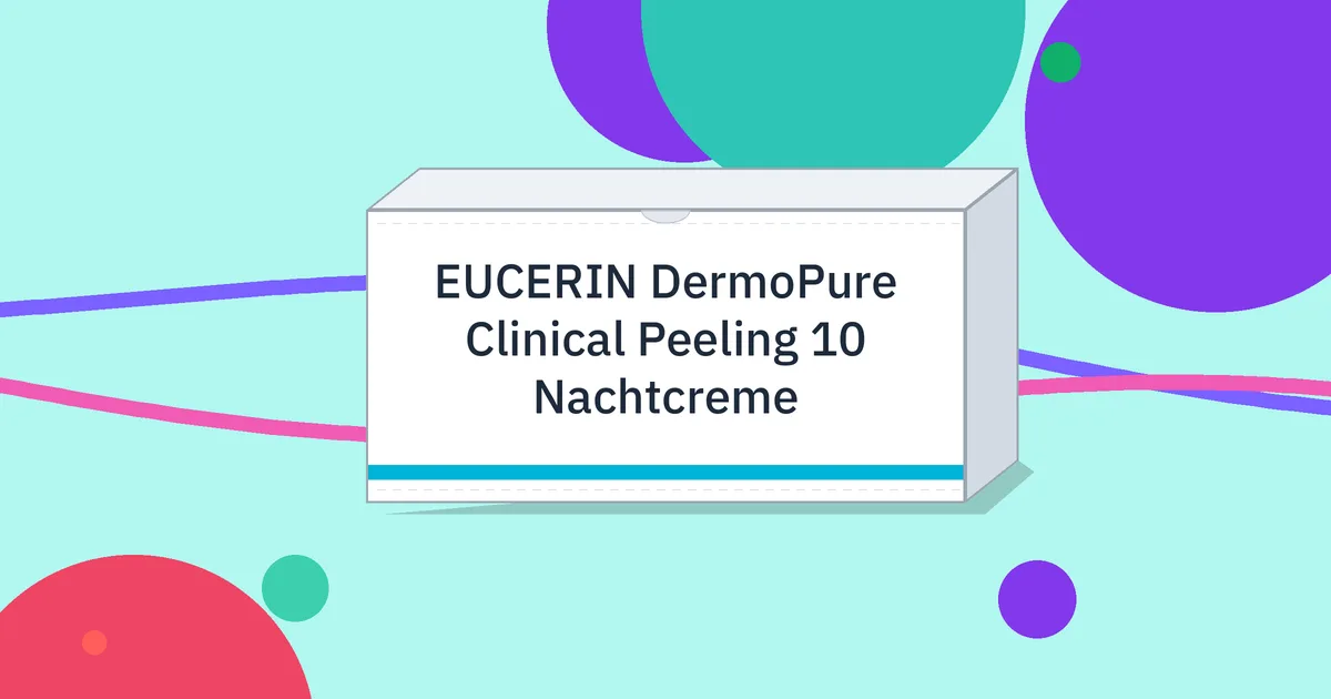Symbolbild: Packung mit der Aufschrift EUCERIN DermoPure Clinical Peeling 10 Nachtcreme (PZN 19729821) – Verfügbarkeit und Bezug in Apotheken in Frankfurt am Main