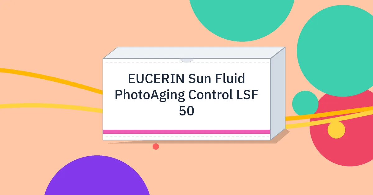 Symbolbild: Packung mit der Aufschrift EUCERIN Sun Fluid PhotoAging Control LSF 50 (PZN 13827988) – Verfügbarkeit und Bezug in Apotheken in Frankfurt am Main