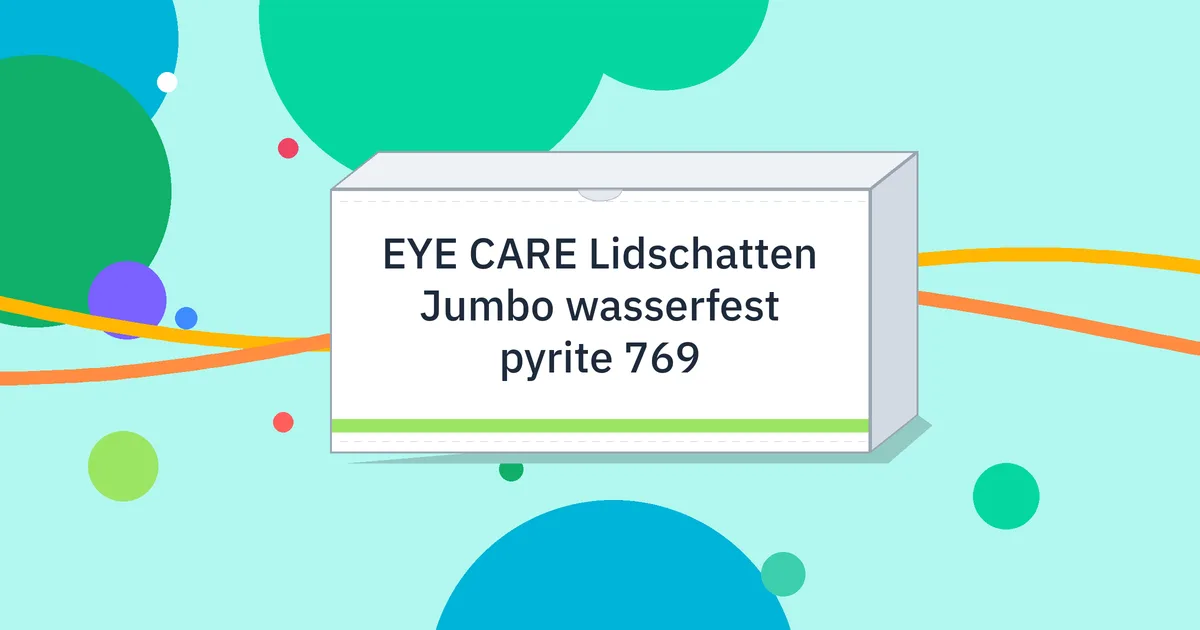 Symbolbild: Packung mit der Aufschrift EYE CARE Lidschatten Jumbo wasserfest pyrite 769 (PZN 16350096) – Verfügbarkeit und Bezug in Apotheken in Frankfurt am Main