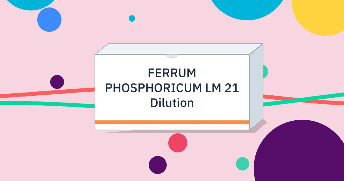 Symbolbild: Packung mit der Aufschrift FERRUM PHOSPHORICUM LM 21 Dilution (PZN 12852211) – Verfügbarkeit und Bezug in Apotheken in Frankfurt am Main
