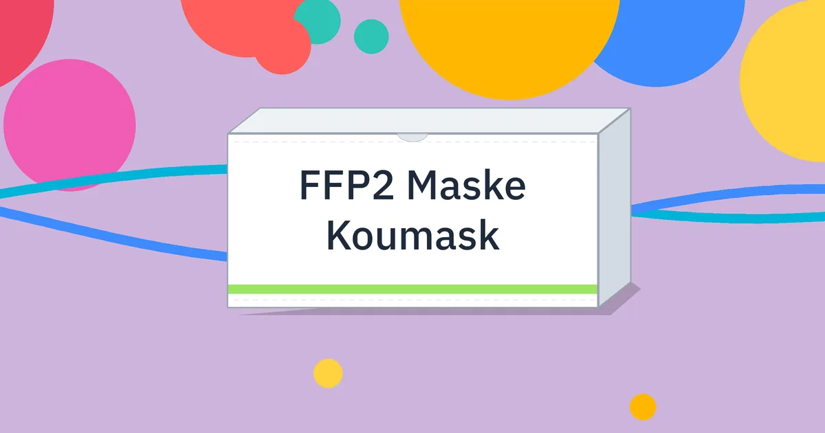 Symbolbild: Packung mit der Aufschrift FFP2 Maske Koumask (PZN 17162103) – Verfügbarkeit und Bezug in Apotheken in Frankfurt am Main