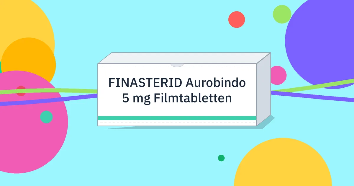 Symbolbild: Packung mit der Aufschrift FINASTERID Aurobindo 5 mg Filmtabletten (PZN 07335459) – Verfügbarkeit und Bezug in Apotheken in Frankfurt am Main