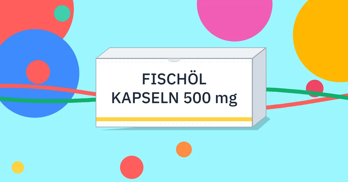 Symbolbild: Packung mit der Aufschrift FISCHÖL KAPSELN 500 mg (PZN 02604363) – Verfügbarkeit und Bezug in Apotheken in Frankfurt am Main