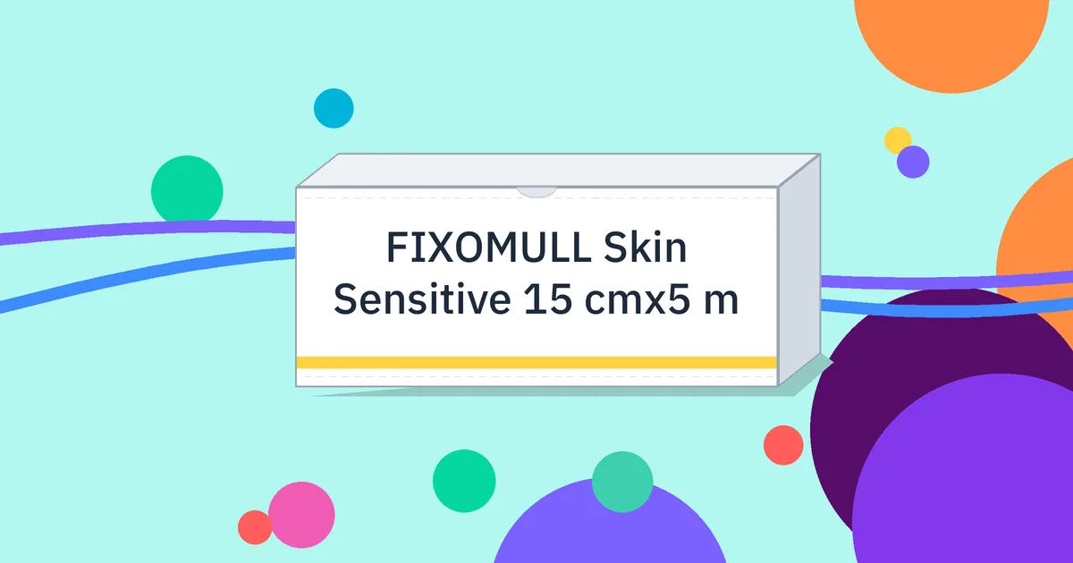 Symbolbild: Packung mit der Aufschrift FIXOMULL Skin Sensitive 15 cmx5 m (PZN 16034047) – Verfügbarkeit und Bezug in Apotheken in Frankfurt am Main