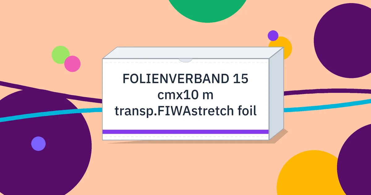 Symbolbild: Packung mit der Aufschrift FOLIENVERBAND 15 cmx10 m transp.FIWAstretch foil (PZN 11860639) – Verfügbarkeit und Bezug in Apotheken in Frankfurt am Main