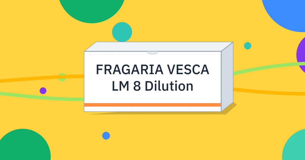 Symbolbild: Packung mit der Aufschrift FRAGARIA VESCA LM 8 Dilution (PZN 13490595) – Verfügbarkeit und Bezug in Apotheken in Frankfurt am Main