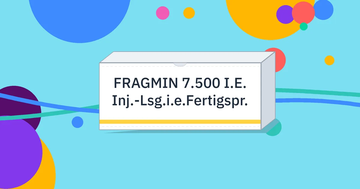 Symbolbild: Packung mit der Aufschrift FRAGMIN 7.500 I.E. Inj.-Lsg.i.e.Fertigspr. (PZN 20657860) – Verfügbarkeit und Bezug in Apotheken in Frankfurt am Main