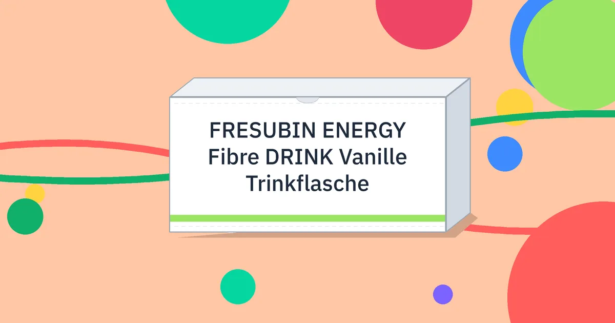 Symbolbild: Packung mit der Aufschrift FRESUBIN ENERGY Fibre DRINK Vanille Trinkflasche (PZN 20192177) – Verfügbarkeit und Bezug in Apotheken in Frankfurt am Main