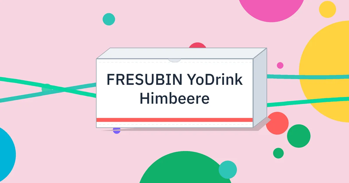 Symbolbild: Packung mit der Aufschrift FRESUBIN YoDrink Himbeere (PZN 19531183) – Verfügbarkeit und Bezug in Apotheken in Frankfurt am Main