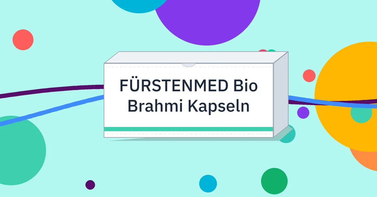 Symbolbild: Packung mit der Aufschrift FÜRSTENMED Bio Brahmi Kapseln (PZN 16896151) – Verfügbarkeit und Bezug in Apotheken in Frankfurt am Main