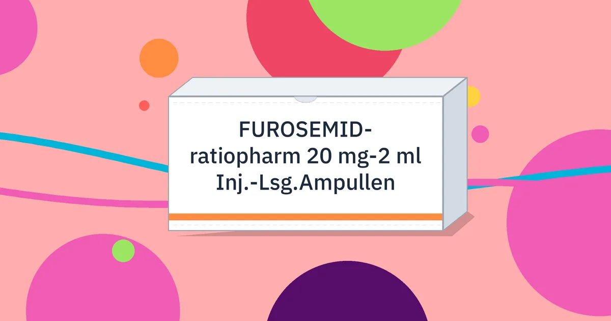 Symbolbild: Packung mit der Aufschrift FUROSEMID-ratiopharm 20 mg-2 ml Inj.-Lsg.Ampullen (PZN 04086369) – Verfügbarkeit und Bezug in Apotheken in Frankfurt am Main