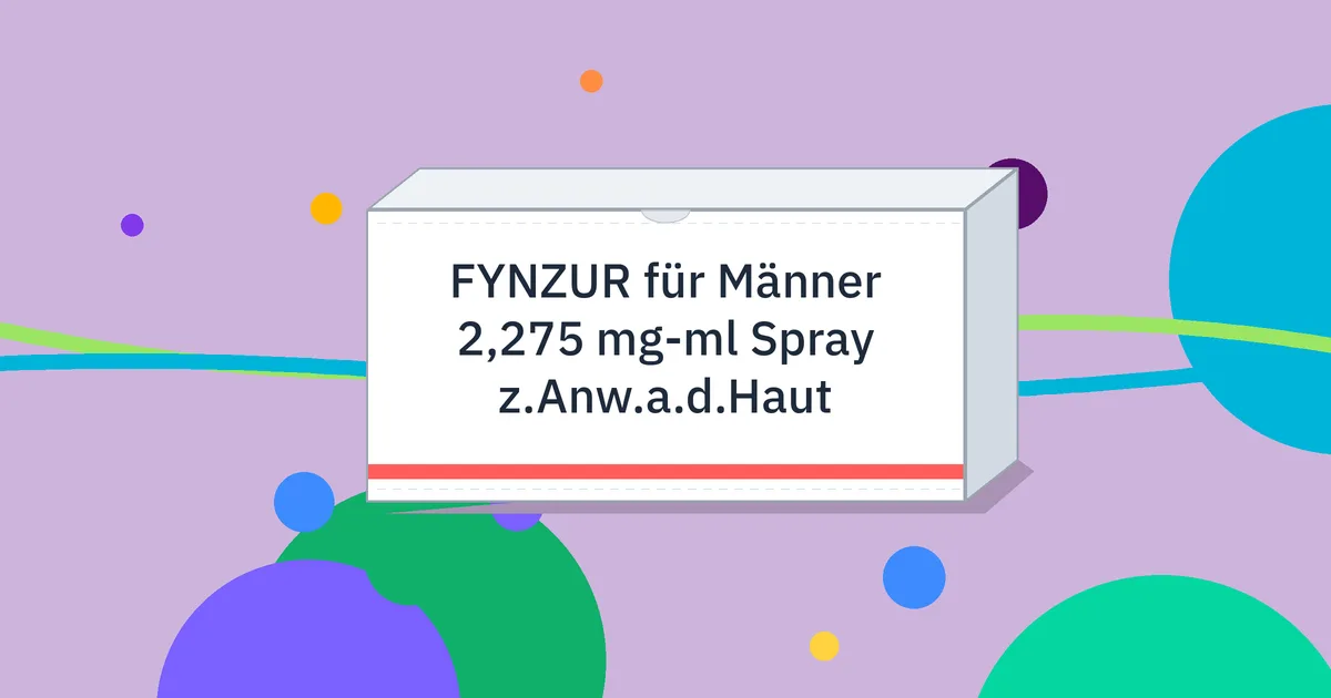 Symbolbild: Packung mit der Aufschrift FYNZUR für Männer 2,275 mg-ml Spray z.Anw.a.d.Haut (PZN 18230404) – Verfügbarkeit und Bezug in Apotheken in Frankfurt am Main