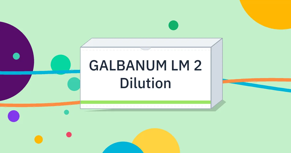 Symbolbild: Packung mit der Aufschrift GALBANUM LM 2 Dilution (PZN 13495167) – Verfügbarkeit und Bezug in Apotheken in Frankfurt am Main